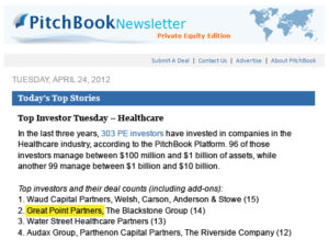 Great Point Partners Named a Top Healthcare Investor by Pitchbook ...